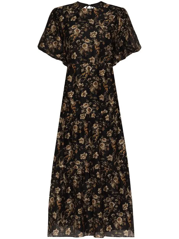 Sir. Amerie Open-Back Midi Dress In Black - 79% Off | Editorialist
