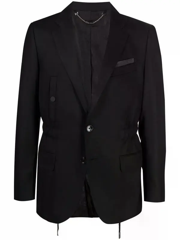 BILLIONAIRE Institutional Single-breasted Blazer - Black