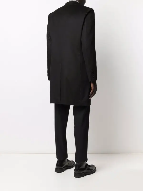 BILLIONAIRE Logo Single-breasted Cashmere Coat