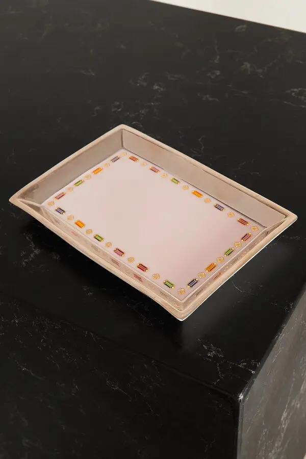 SUZANNE KALAN Jonathan Adler Porcelain Jewelry Tray - Pink