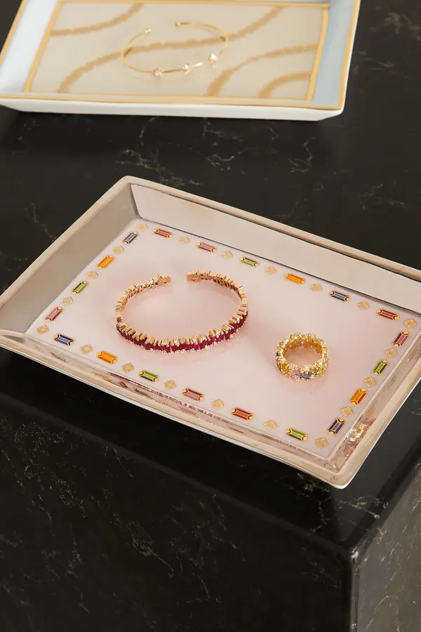 SUZANNE KALAN Jonathan Adler Porcelain Jewelry Tray - Pink