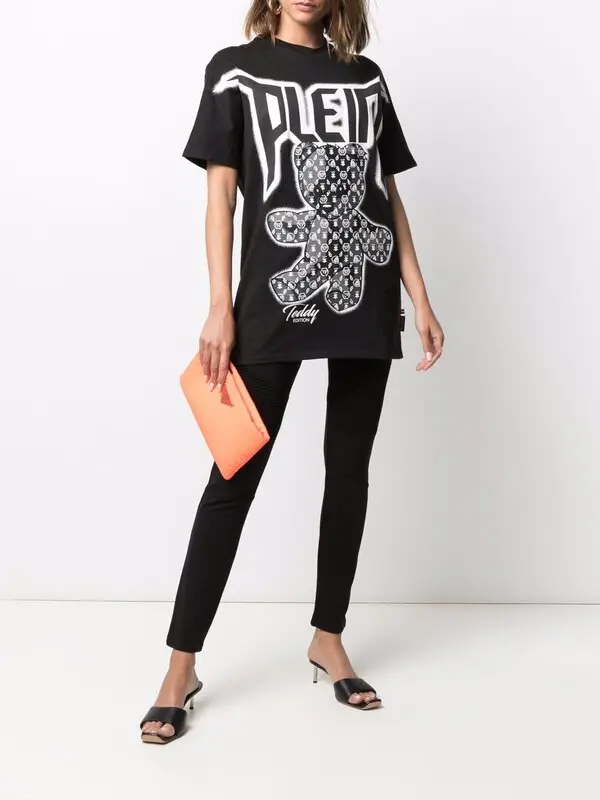 Philipp Plein Ribbed-panel Biker Leggings - Black