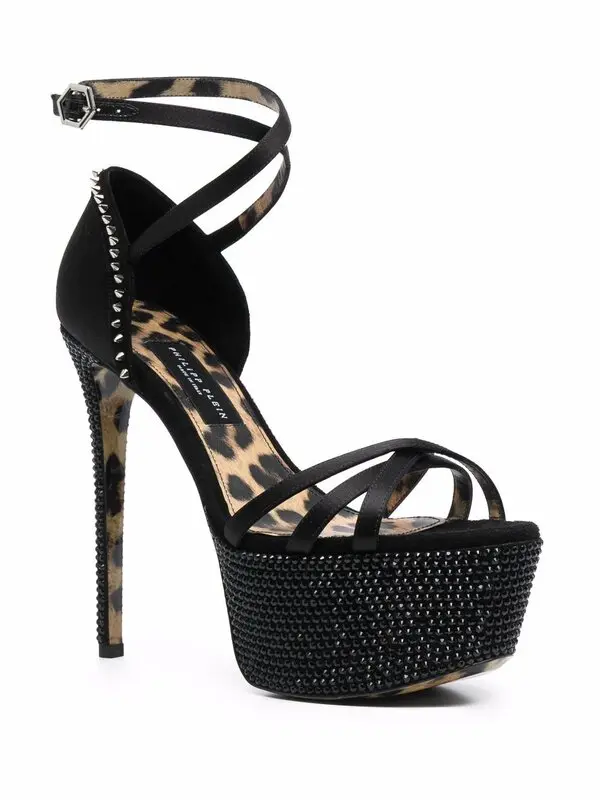 Philipp Plein Crystal-embellished Platform Sandals