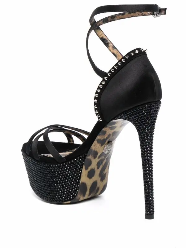 Philipp Plein Crystal-embellished Platform Sandals