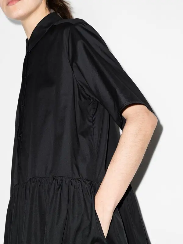 Cecilie Bahnsen Primrose Maxi Shirt Dress - Black | Editorialist