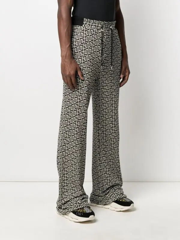 Balmain Monogram-motif Trousers