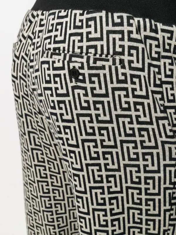 Balmain Monogram-motif Trousers