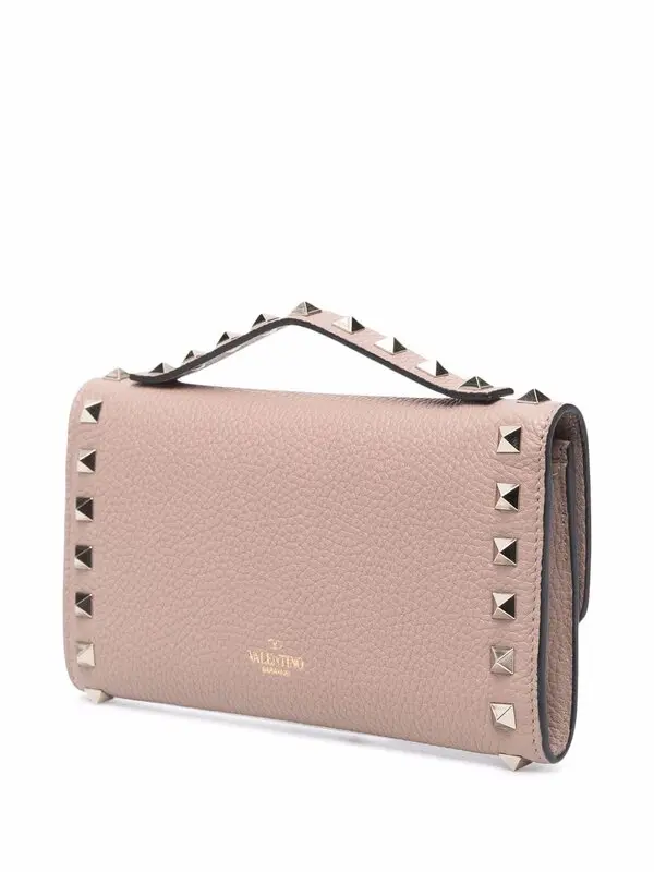 Valentino Garavani Rockstud Leather Wallet-on-chain