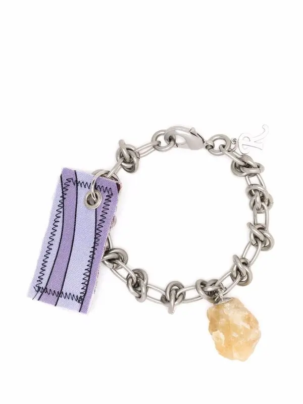 アクセサリー RAF SIMONS stone Charm bracelet silver Raf Simons Tone Charm Bracelet - Silver | Editorialist