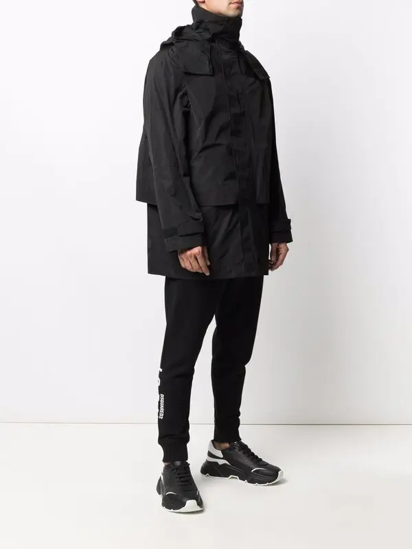 Dsquared2 Logo-print Hooded Mid-length Coat