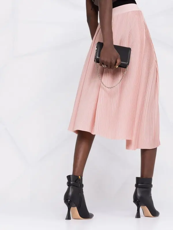 Givenchy Asymmetric Pleated Midi Skirt - Pink