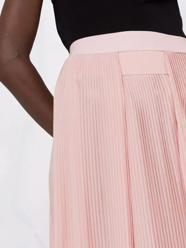Givenchy Asymmetric Pleated Midi Skirt - Pink