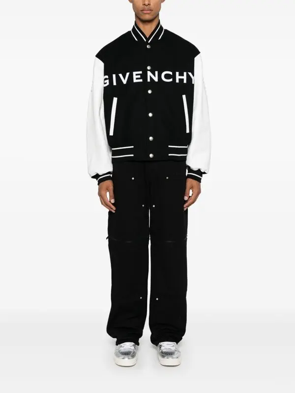 Givenchy Logo-embossed Bomber Jacket - Black