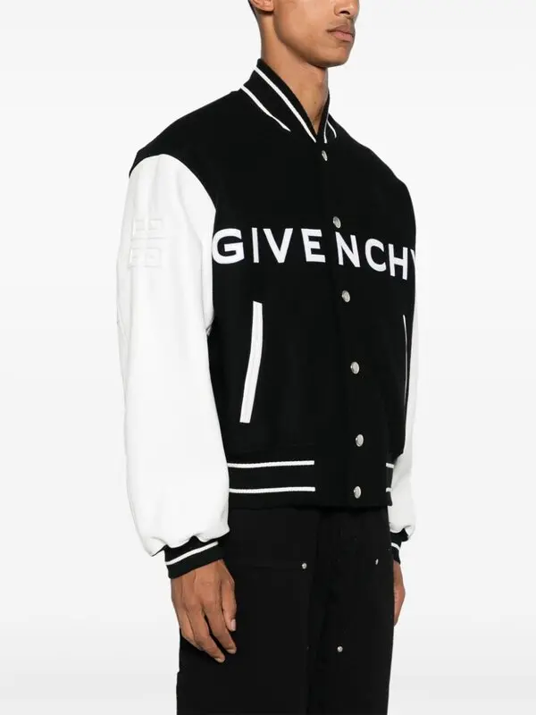 Givenchy Logo-embossed Bomber Jacket - Black