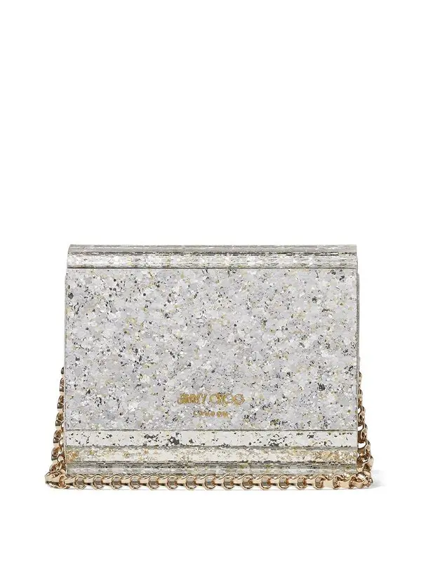 JIMMY CHOO Candy Glitter Acrylic Clutch Bag - Grey