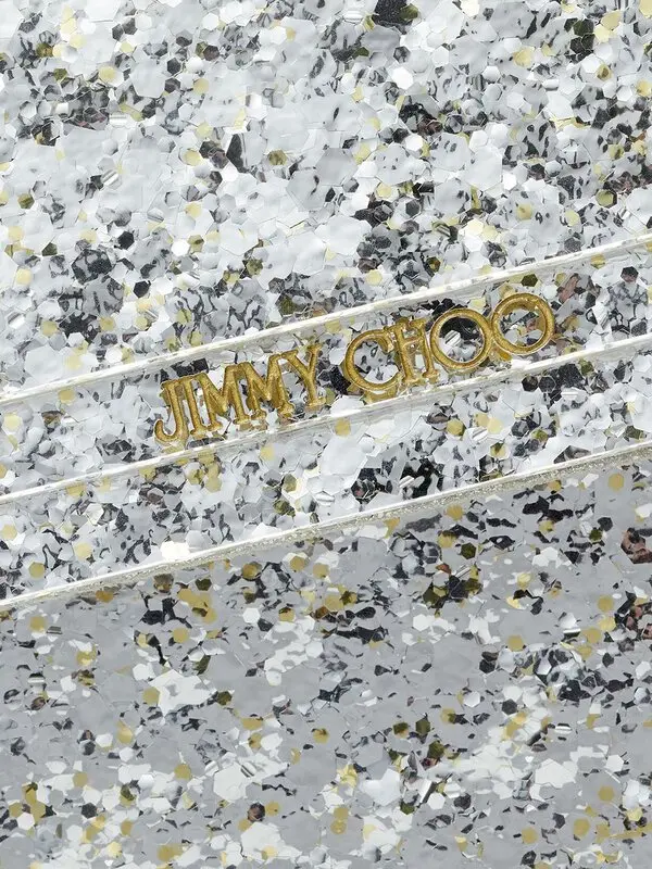 JIMMY CHOO Candy Glitter Acrylic Clutch Bag - Grey