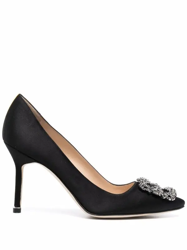 Manolo Blahnik Hangisi Pointed Pumps - Black