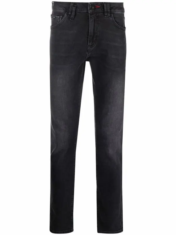 Philipp Plein Carrot-fit Denim Jeans - Grey