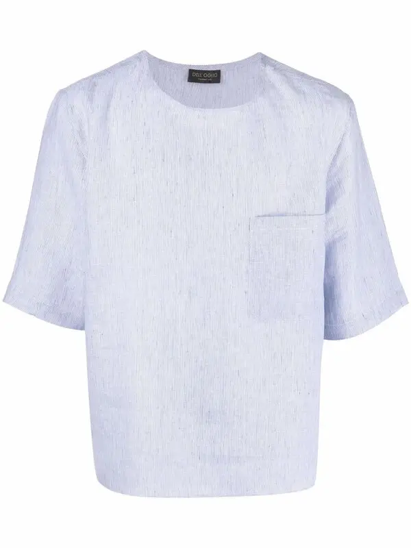 DELL'OGLIO Short-sleeve Linen T-shirt - Blue
