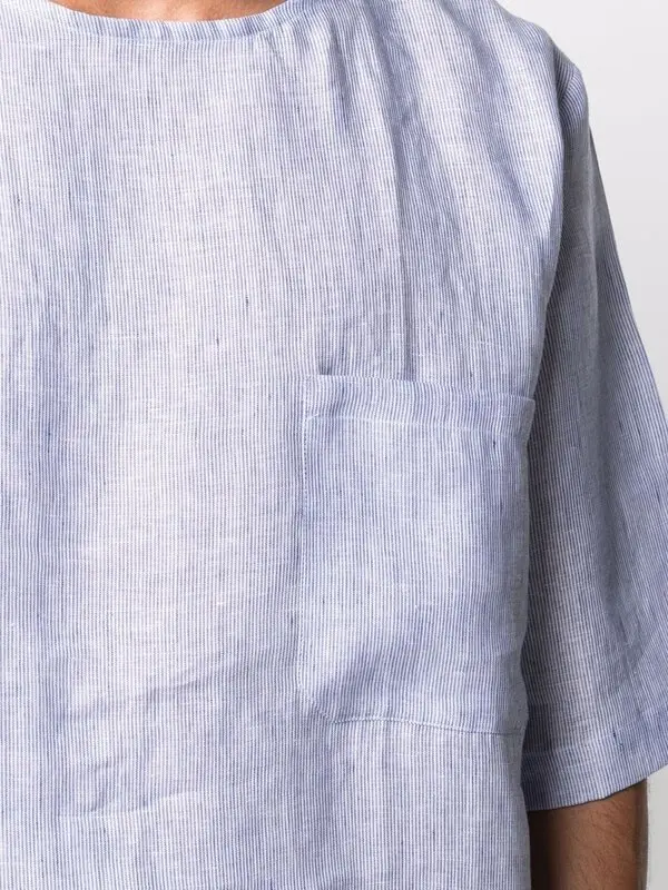 DELL'OGLIO Short-sleeve Linen T-shirt - Blue