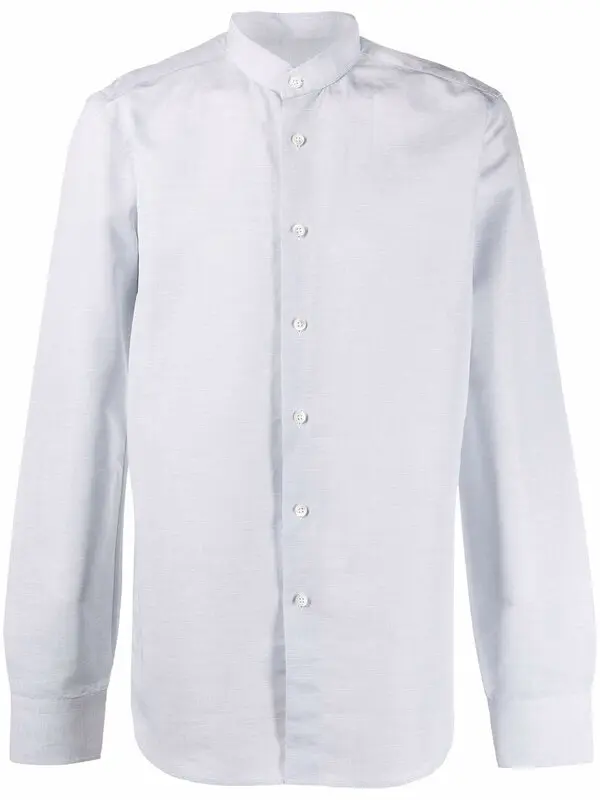 DELL'OGLIO Long-sleeve Collarless Shirt