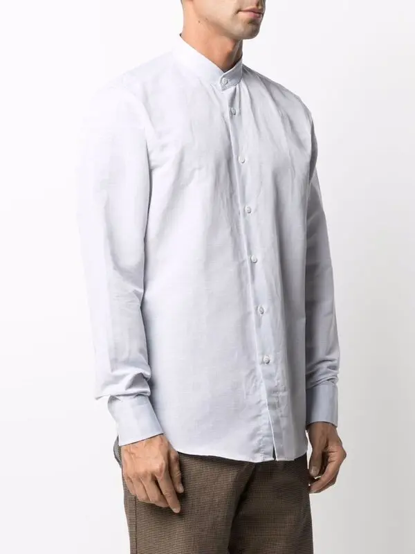 DELL'OGLIO Long-sleeve Collarless Shirt