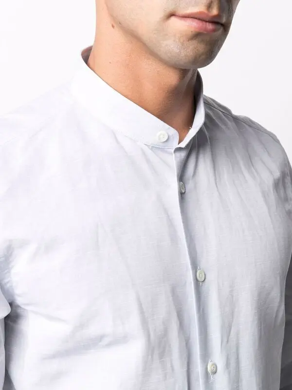 DELL'OGLIO Long-sleeve Collarless Shirt