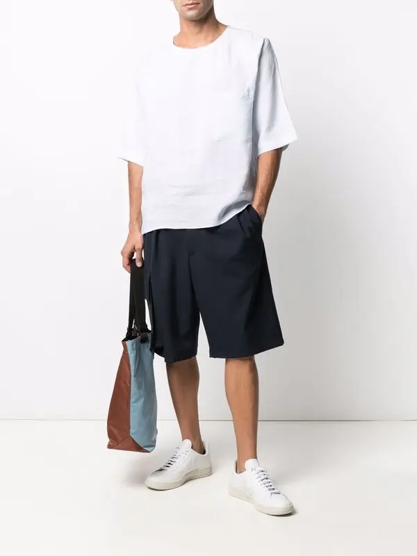 DELL'OGLIO Short-sleeve Linen T-shirt - Blue