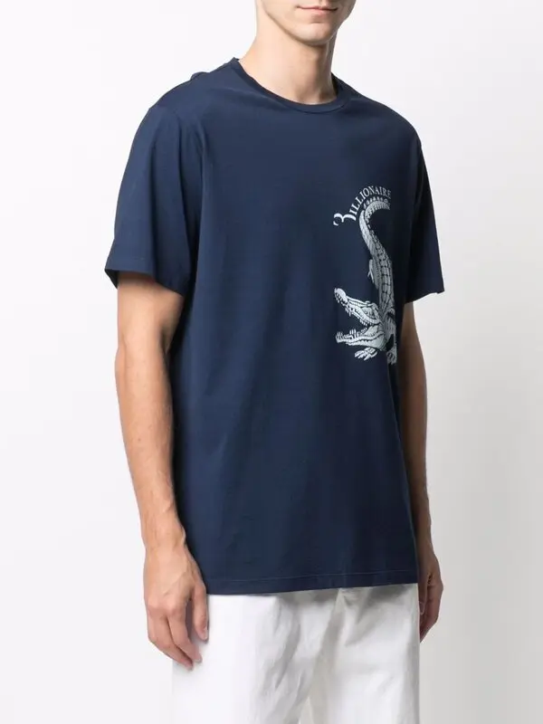 BILLIONAIRE Crocodile-motif Cotton T-shirt