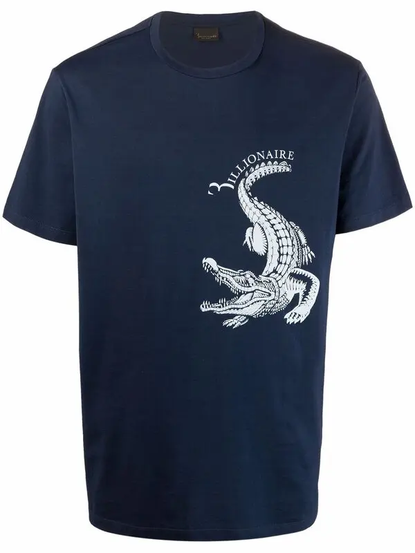 BILLIONAIRE Crocodile-motif Cotton T-shirt