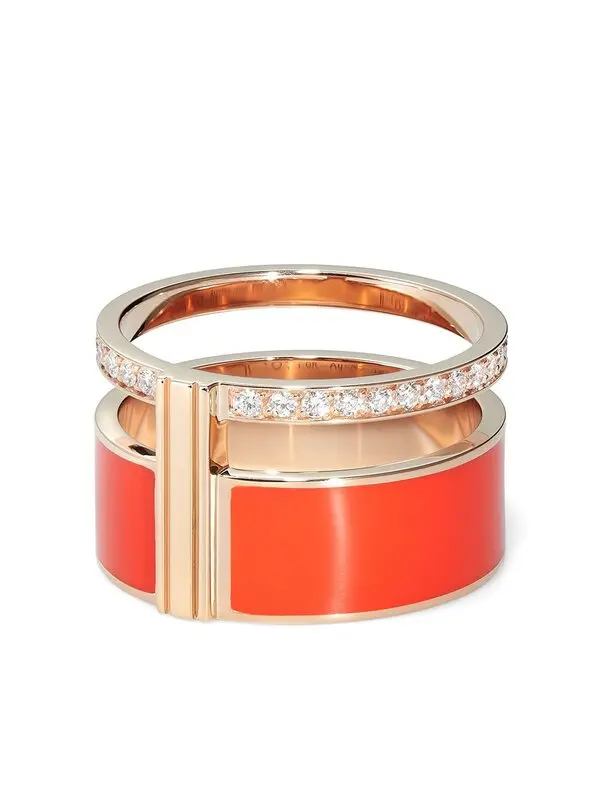 REPOSSI 18kt Rose Gold Diamond Ring - Pink