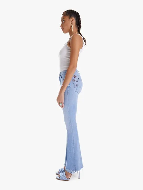 Mother The Weekender Fray Crafty Side Jeans In Blue 30% Off