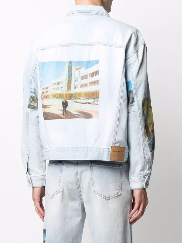 ESTEBAN CORTÁZAR X Desigual South Beach-print Denim Jacket