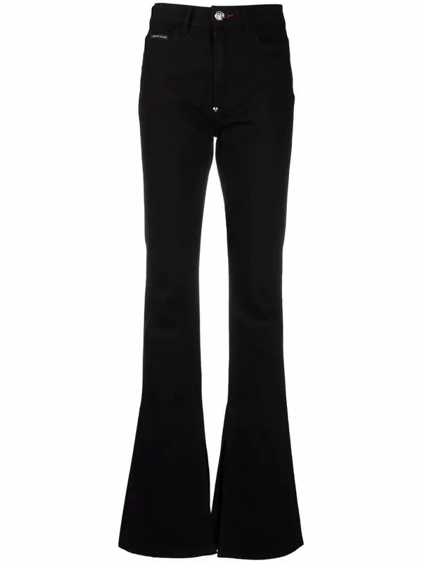 Philipp Plein High-rise Flared Jeans - Black