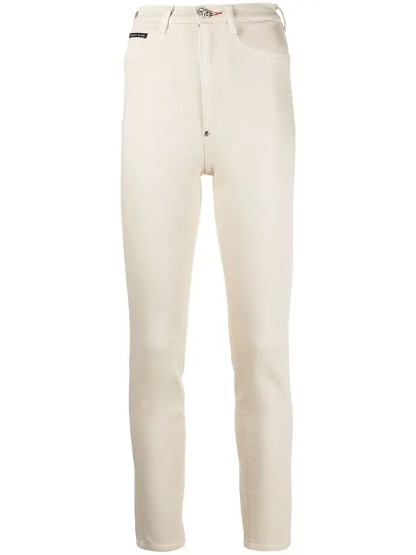 Philipp Plein Logo Patch Jeggings - Neutrals