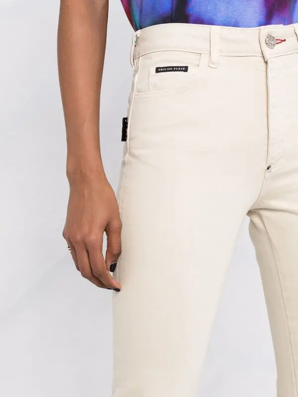 Philipp Plein High-waisted Flared Jeans - Neutrals