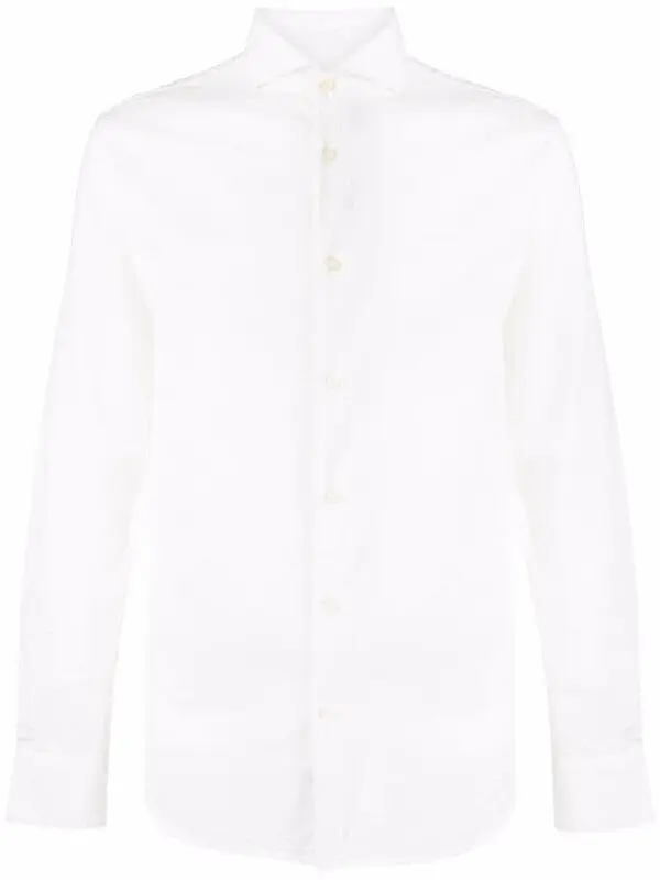 DEPERLU Pointed-collar Cotton Shirt