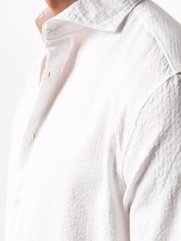 DEPERLU Pointed-collar Cotton Shirt