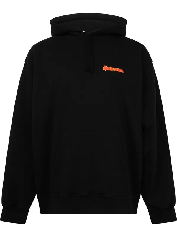 Supreme Graphic-print Hoodie - Black