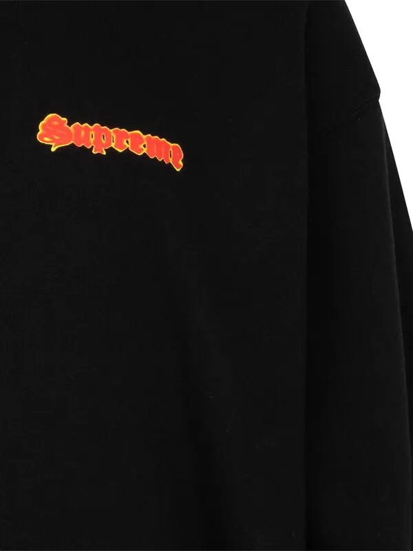 Supreme Graphic-print Hoodie - Black