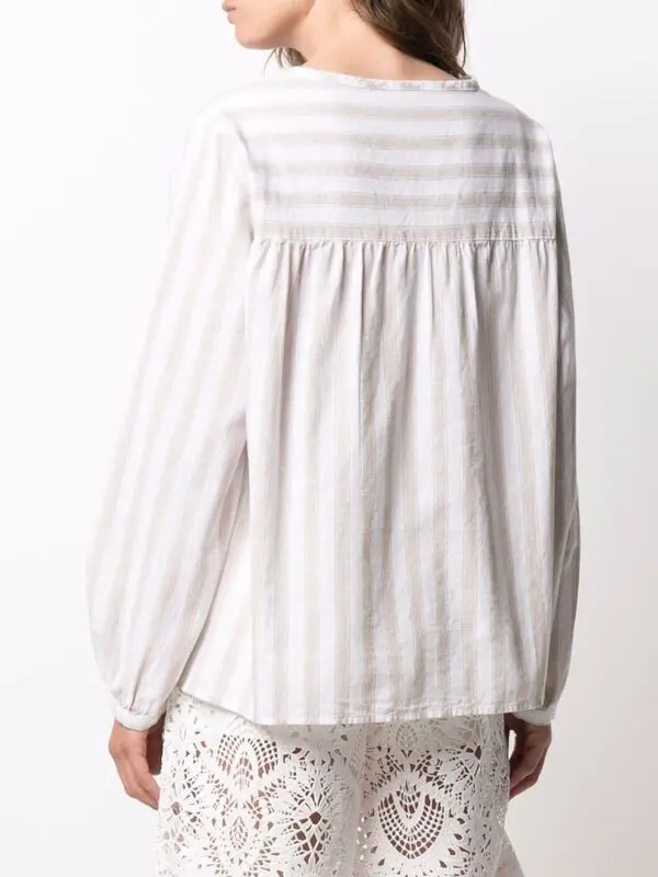 Woolrich Striped V-neck Blouse