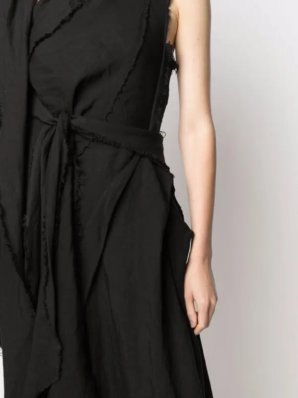 Yohji Yamamoto Asymmetric Draped Maxi Dress