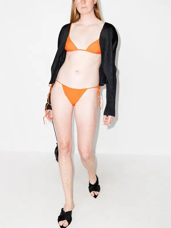 Jade Swim Lana Tie Bikini Bottom - Orange