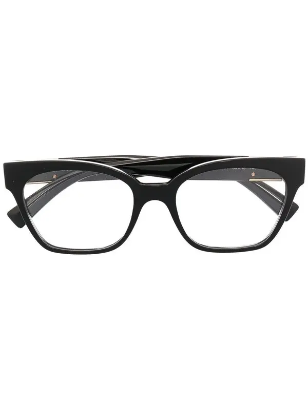 Versace Medusa Embellished Square-frame Glasses - Black
