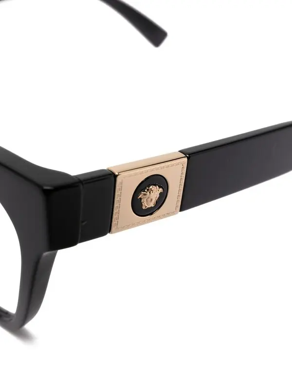 Versace Medusa Embellished Square-frame Glasses