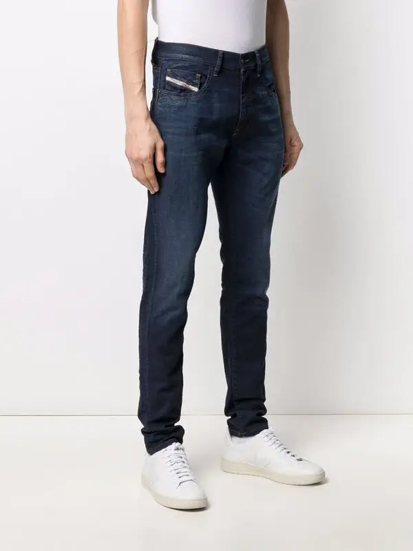 DIESEL® D-strukt Mid-rise Straight-leg Jeans - Blue