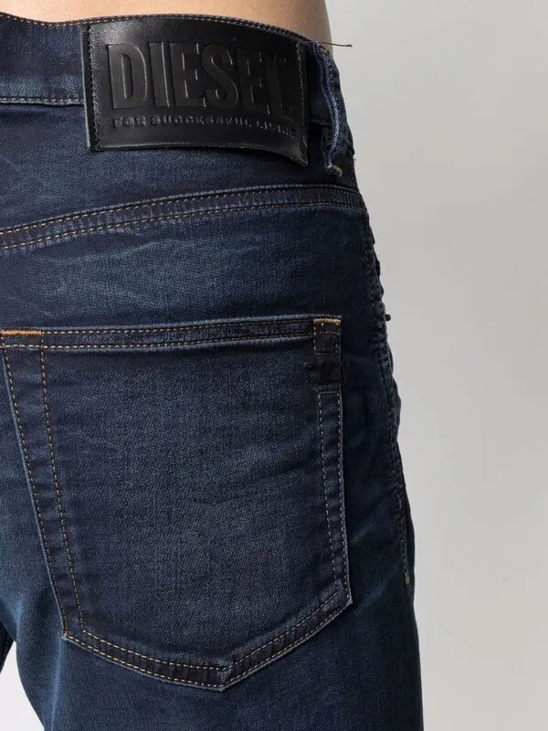DIESEL® D-strukt Mid-rise Straight-leg Jeans - Blue