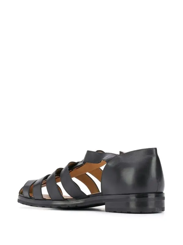 Paraboot Flat Strappy Shoes - Black
