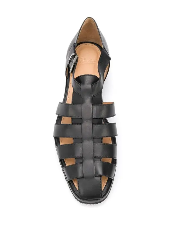 Paraboot Flat Strappy Shoes - Black