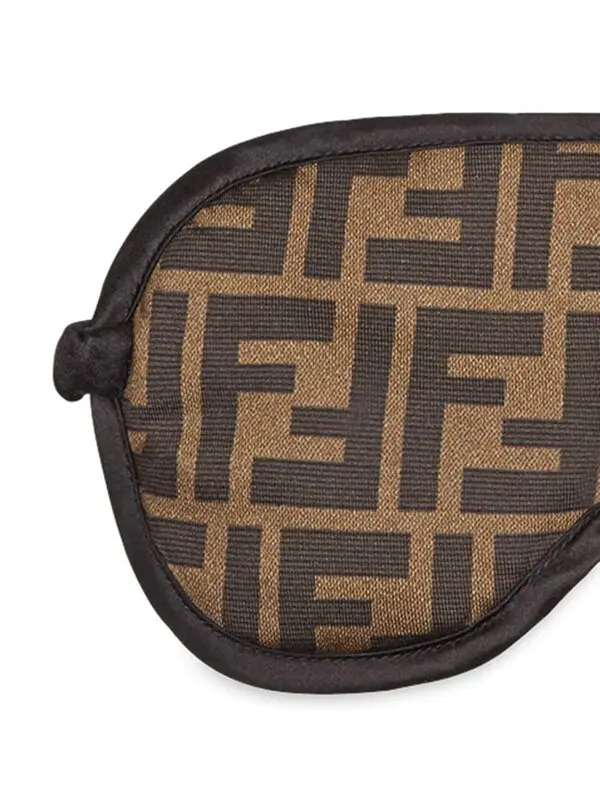 Fendi Jacquard Ff Logo Sleeping Mask - Brown | Editorialist display picture 2
